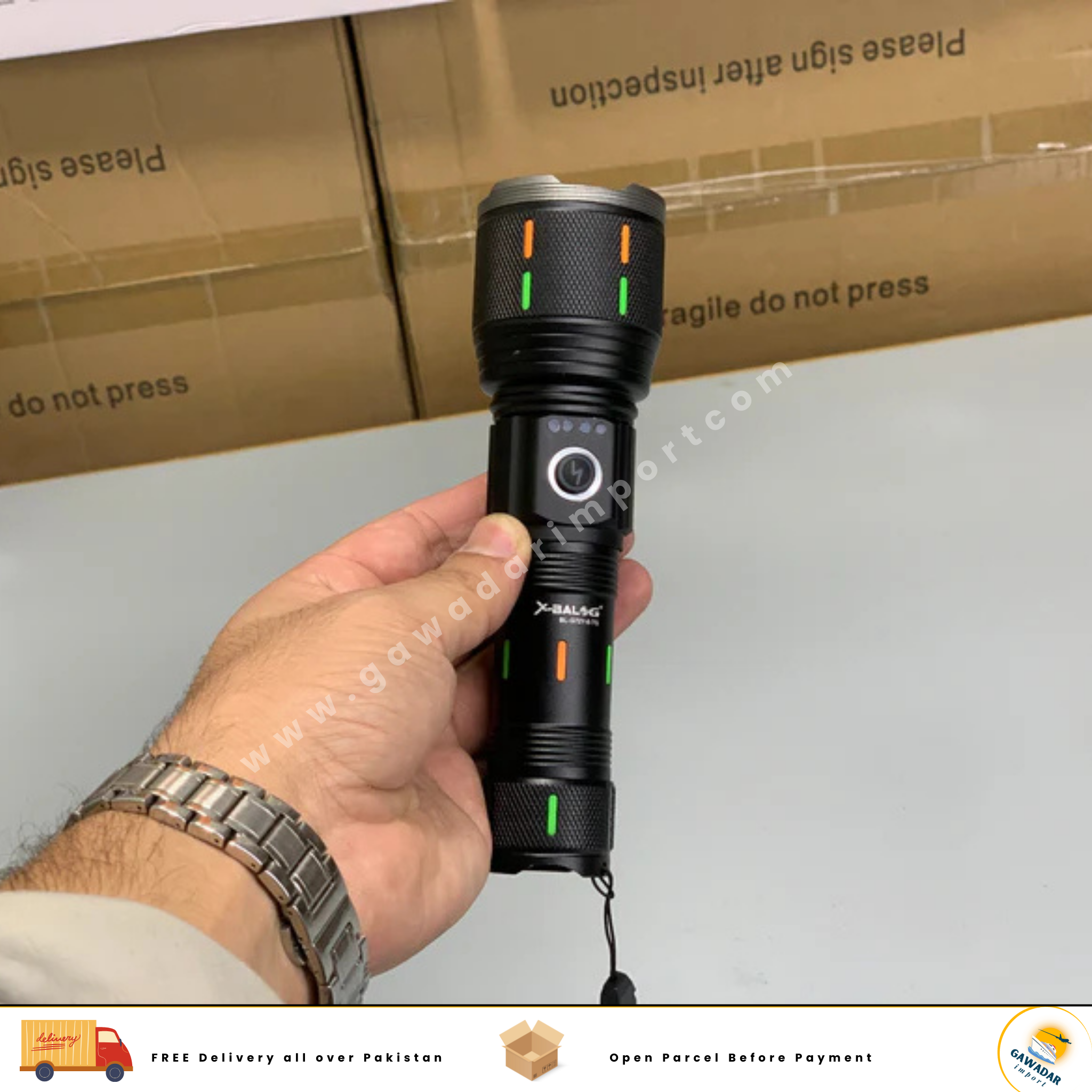 LED Flashlight Powerful with Neon Strips Design | Handheld Torch – PAK ...